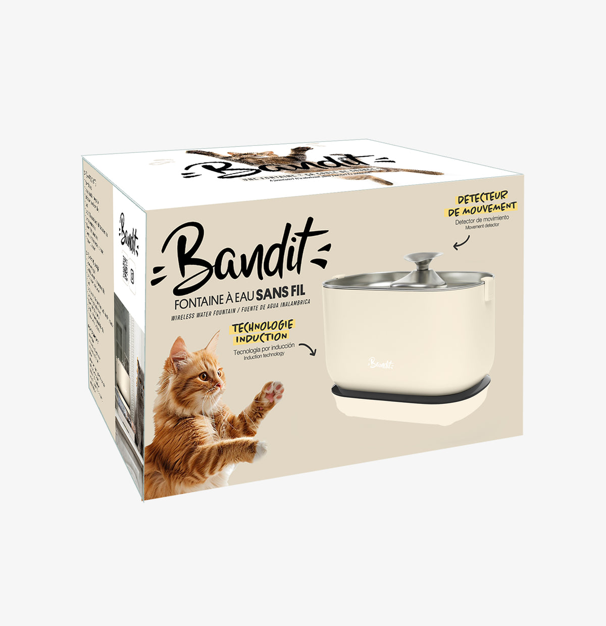 Kit fontaine sans fil + pack de 4 Filtres